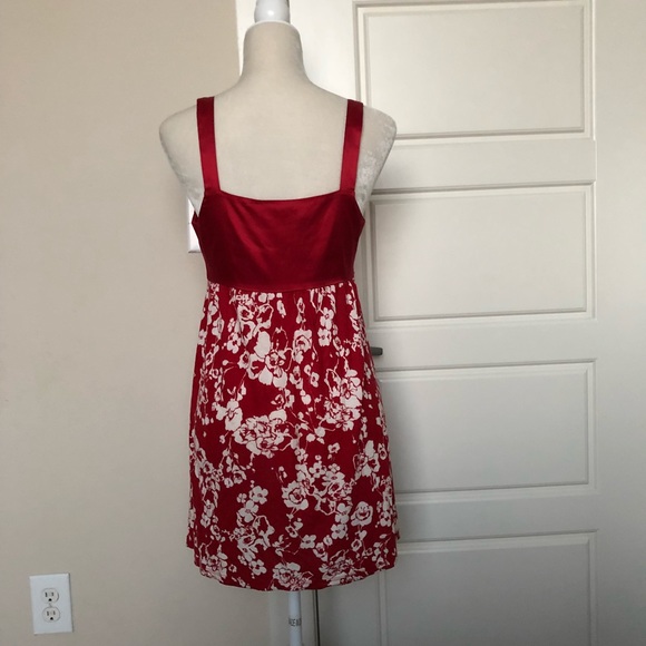 Express | Dresses | Express Red Floral Spaghetti Strap Dress Size M ...